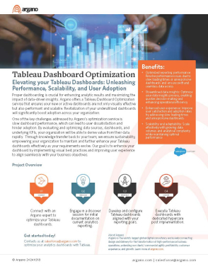 Tableau Dashboard Optimization : Argano