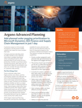 Advanced Planning : Argano