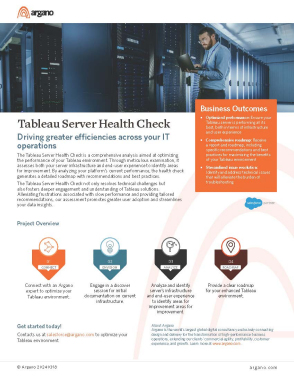 Tableau Server Health Check : Argano