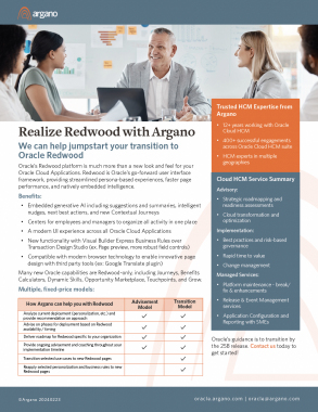 Realize Redwood with Argano : Argano